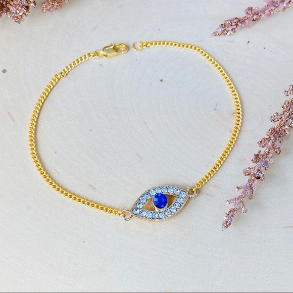 Lamorajewels | Jewelry | Evil Eye Gold Chain Dainty Bracelet | Poshmark